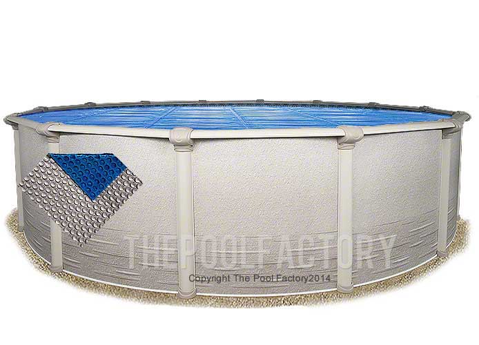 18' Round Solar Pool Cover - Space Age Silver/Blue – The Pool Factory