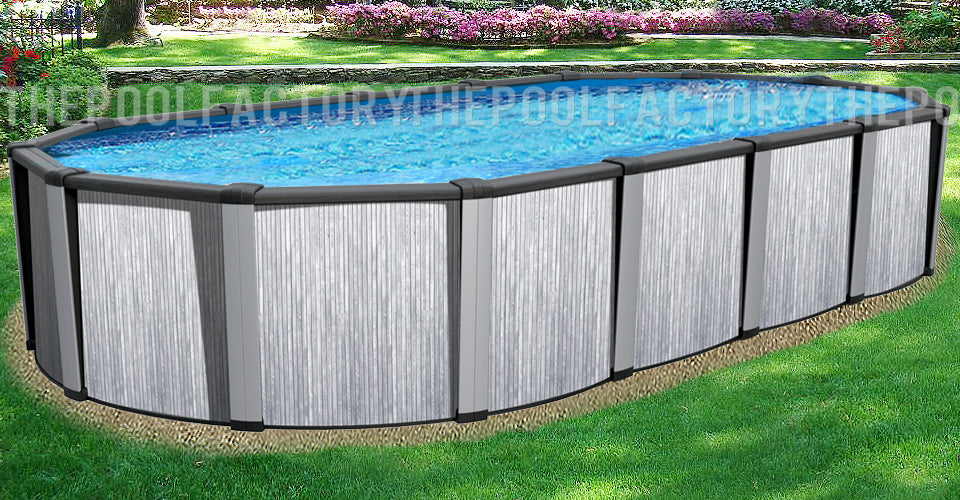 18'x33'x54" Tribeca Oval Above Ground Pool – The Pool Factory