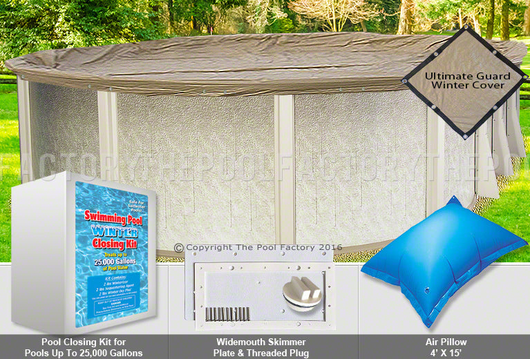 15'x26' Oval Ultimate Closing Package (WideMouth Plate) – The Pool Factory